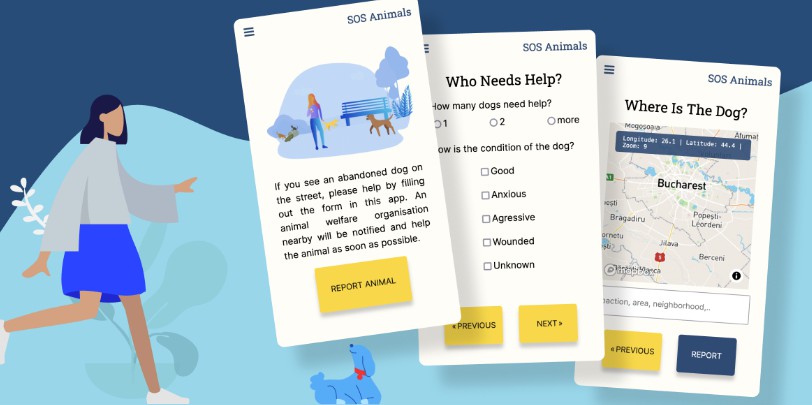 A SOS Animals app Build with react