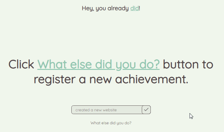 Remember the things you already did app built with react