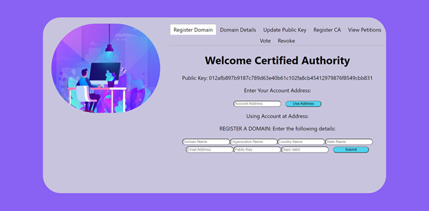 A Decentralized Public Key Infrastructure Using Truffle And React Bootstrap