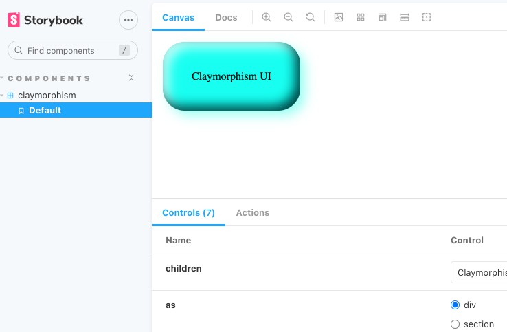 Claymorphism Component For React.js
