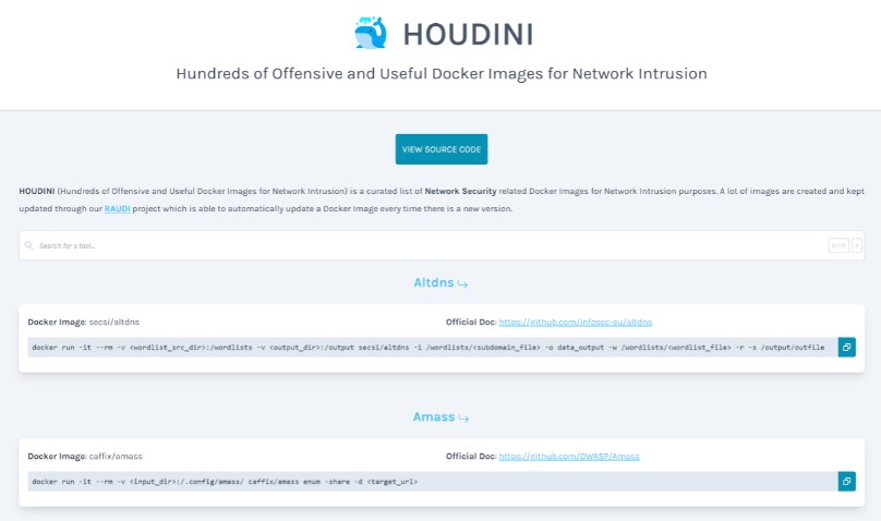 HOUDINI: Hundreds of Offensive and Useful Docker Images for Network ...
