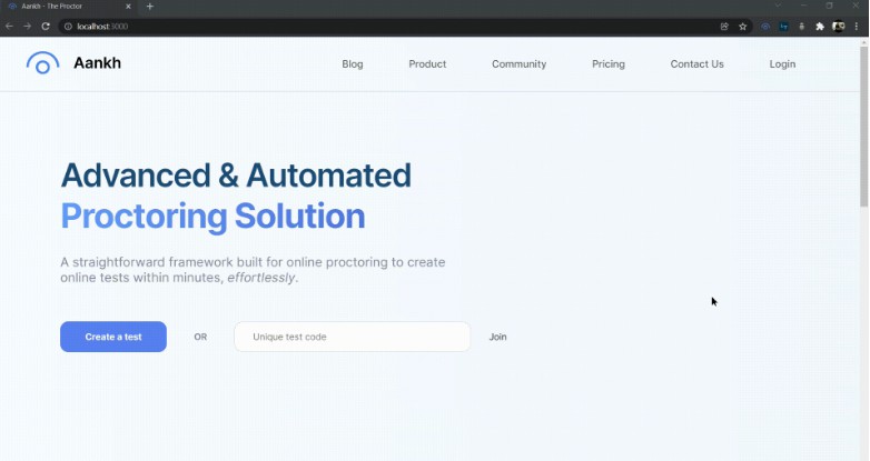 Proctoring - React.js Examples