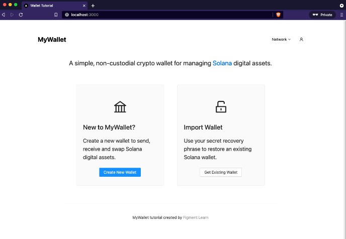 A simple solana wallet built with react.js