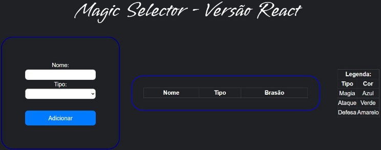 Magic Selector Project developed in React