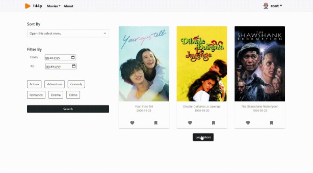 Movie App project developed with React