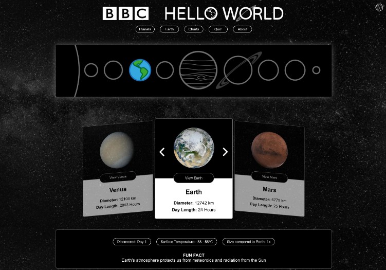 Educational app for kids focussing on our solar system. Interactive ...