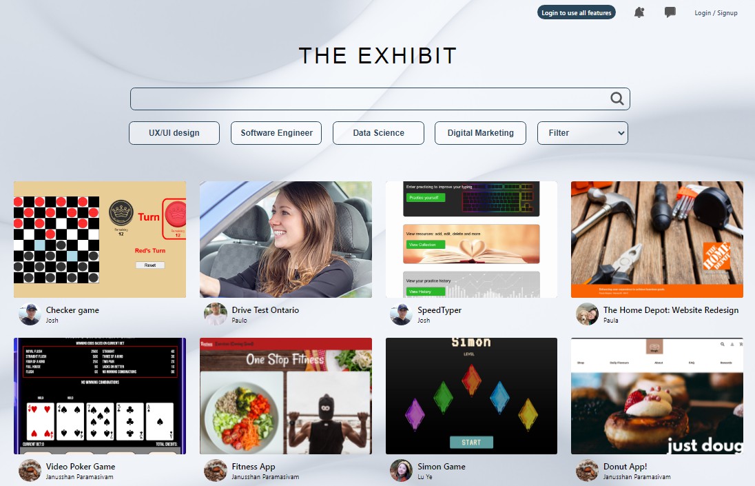 The Exhibit: An App Where Everyone Can Share Their Projects