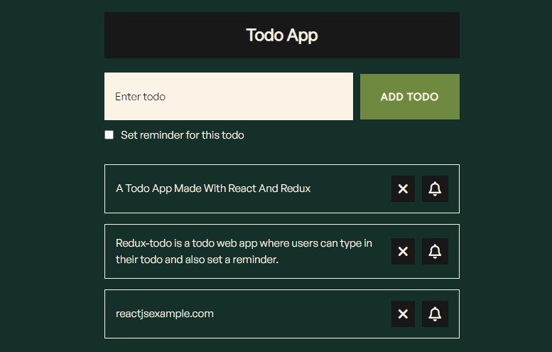 A Todo App Made With React And Redux