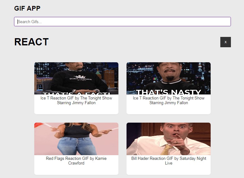 A simple React app to search gifs from GYPHY
