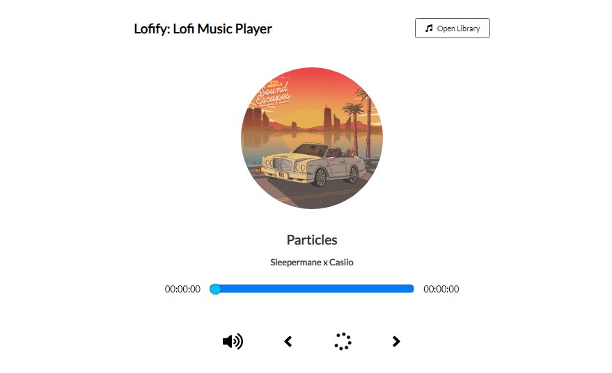 A web music player to listen chill lofi songs