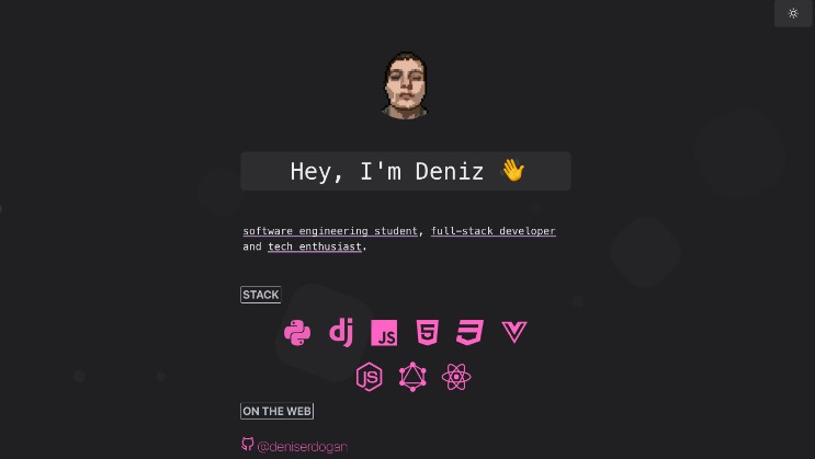 Personal website created with React and Chakra UI