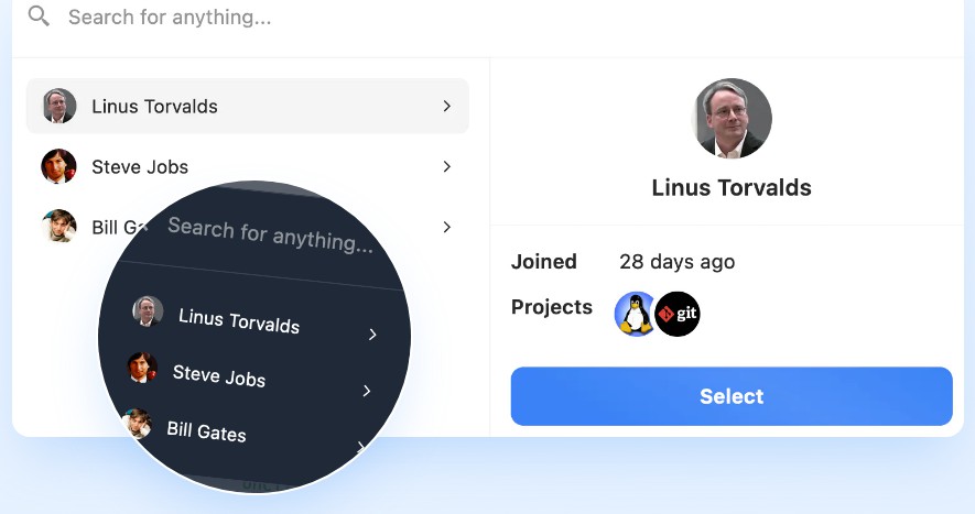 A Good-lookin' and customizable Search palette component for React