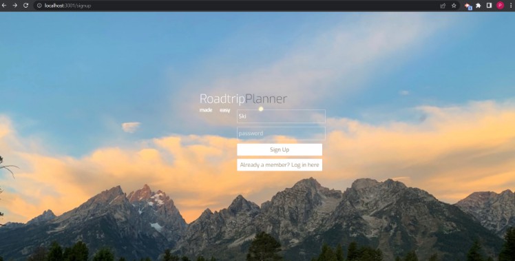 Road Trip Planner Application with React