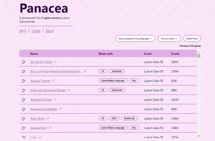 Home of the Panacea project using React