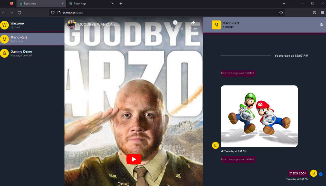 Chat - React.js Examples