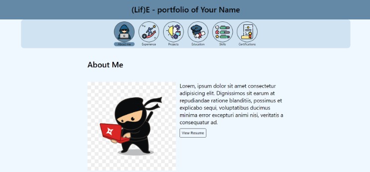 Portfolio Page - React.js Examples