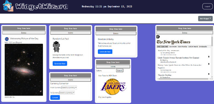A customizable dashboard with their favorite widgets A customizable dashboard with their favorite widgets